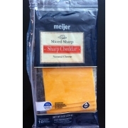 Meijer Sliced Sharp Cheddar Cheese: Calories, Nutrition Analysis & More ...