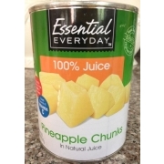 Essential Everyday Pineapple Chunks in Natural Juice: Calories ...
