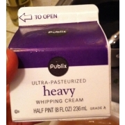 Publix Ultra Pasteurized Heavy Whipping Cream: Calories, Nutrition ...