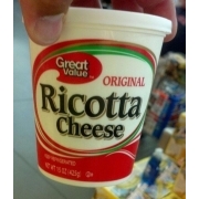 Great Value Ricotta Cheese: Calories, Nutrition Analysis & More | Fooducate