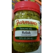 Farman's Genuine Dill Relish: Calories, Nutrition Analysis & More ...