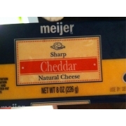 Meijer Sharp Cheddar Cheese: Calories, Nutrition Analysis & More ...