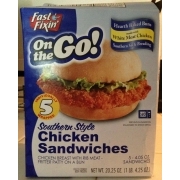 Fast Fixin' Chicken Sandwiches, On the Go, Southern Style: Calories ...