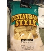 Essential Everyday Restaurant Style White Corn Tortilla Chips: Calories ...