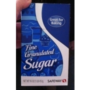 Safeway Sugar, Fine Granulated: Calories, Nutrition Analysis & More ...