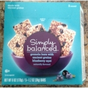 Simply Balanced Blueberry Acai Granola Bars: Calories, Nutrition ...