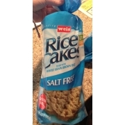 Weis Rice Cakes, Salt Free: Calories, Nutrition Analysis & More | Fooducate