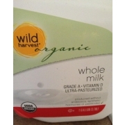 Wild Harvest Organic Whole Milk: Calories, Nutrition Analysis & More ...