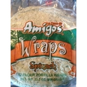 Amigos Wraps, Spinach, Flour Tortilla Wraps: Calories, Nutrition ...