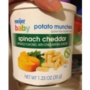 Meijer Baby Potato Munchers, Spinach Cheddar: Calories, Nutrition ...