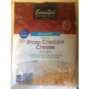 Essential Everyday Gourmet Natural Sharp Cheddar Cheese, Shredded ...