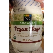 365 Everyday Value Organic Vegan Mayo: Calories, Nutrition Analysis ...