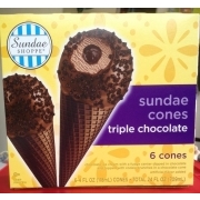 Sundae Shoppe Triple Chocolate Sundae Cones: Calories, Nutrition ...