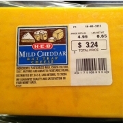 H-E-B Mild Cheddar Cheese: Calories, Nutrition Analysis & More | Fooducate