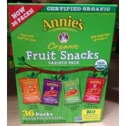 Annie's Homegrown Organic Fruit Snacks Variety Pack: Calories ...