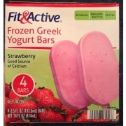Fit & Active Strawberry Frozen Greek Yogurt Bars: Calories, Nutrition ...