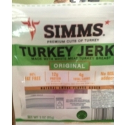 Simms Original Turkey Jerky: Calories, Nutrition Analysis & More ...