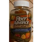 Fiber Advance Gummies For Kids Daily Fiber Supplement: Calories ...