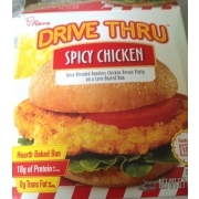 Pierre Drive Thru Spicy Breaded Boneless Chicken Breast Patty On A Corn ...