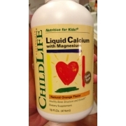 Child Life Liquid Calcium With Magnesium, Natural Orange Flavor ...