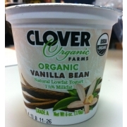 Clover Organic Farms Organic Grade A, Natural Lowfat Yogurt, Vanilla ...