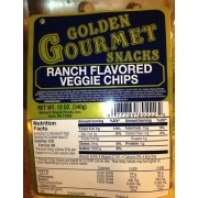 Golden Gourmet Snacks Veggie Chips, Ranch Flavor: Calories, Nutrition ...