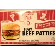 Signature Pick 5 Beef Patties: Calories, Nutrition Analysis & More ...