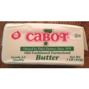 Cabot Old Fashioned Farmstead Butter: Calories, Nutrition Analysis ...