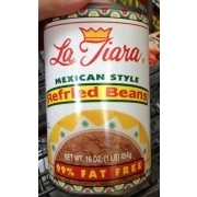 La Tiara Mexican Style Refried Beans: Calories, Nutrition Analysis ...