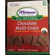 Milton's Chocolate MUltigrain Baked Snack Crackers: Calories, Nutrition ...
