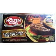Holten Meats Seasoned Chuck Beef Patties: Calories, Nutrition Analysis ...