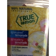 True Lemon Original Lemonade & Raspberry Lemonade Drink Mix: Calories ...