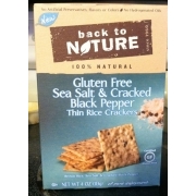 Back To Nature Sea Salt & Cracked Black Pepper Thin Rice Crackers ...