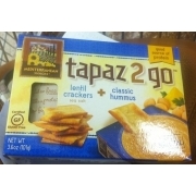 Mediterranean Snacks Tapaz 2 Go, Lentil Crackers Plus Classic Hummus ...