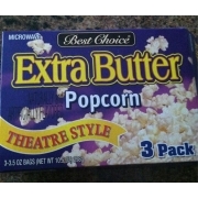 Best Choice Popcorn, Extra Butter, Theatre Style: Calories, Nutrition ...