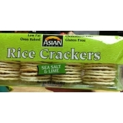 Asian Gourmet Sea Salt & Lime Rice Crackers: Calories, Nutrition ...