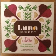 Luna Burger The Classic Pure Plant Veggie Burgers: Calories, Nutrition ...