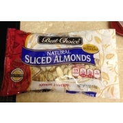 Best Choice Natural Sliced Almonds: Calories, Nutrition Analysis & More ...