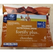 Kroger Balanced Nutrition Drink, Fortify Plus, Chocolate: Calories ...