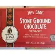 Taza Chocolate 10% Dark Stone Ground Chocolate, Organic: Calories ...