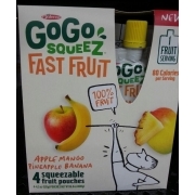 Go Go Squeez Apple Mango Pineapple Banana Fast Fruit: Calories ...