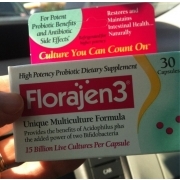 Florajen 3 Unique Multiculture Formula, Dietary Supplement: Calories ...
