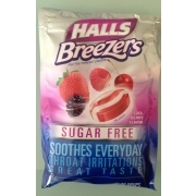 Halls Breezers, Pectin Throat Drops, Sugar Free: Calories, Nutrition ...