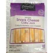 Essential Everyday Natural Snack Cheese Colby Jack: Calories, Nutrition ...