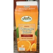 Sprouts Farmers Market 100% Orange Juice With Pulp: Calories, Nutrition ...