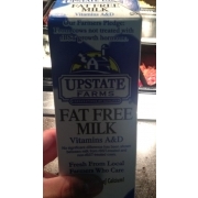 Upstate Farms Milk, Fat Free: Calories, Nutrition Analysis & More ...