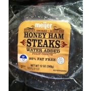 Meijer Hickory Smoked, Boneless, Honey Ham Steaks, Water Added ...