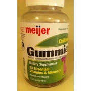 Meijer Children Gummies, Dietary Supplement: Calories, Nutrition ...