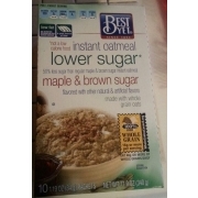 Best Yet Maple & Brown Sugar Instant Oatmeal: Calories, Nutrition ...