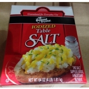 Diamond Crystal Iodizied Table Salt: Calories, Nutrition Analysis ...
